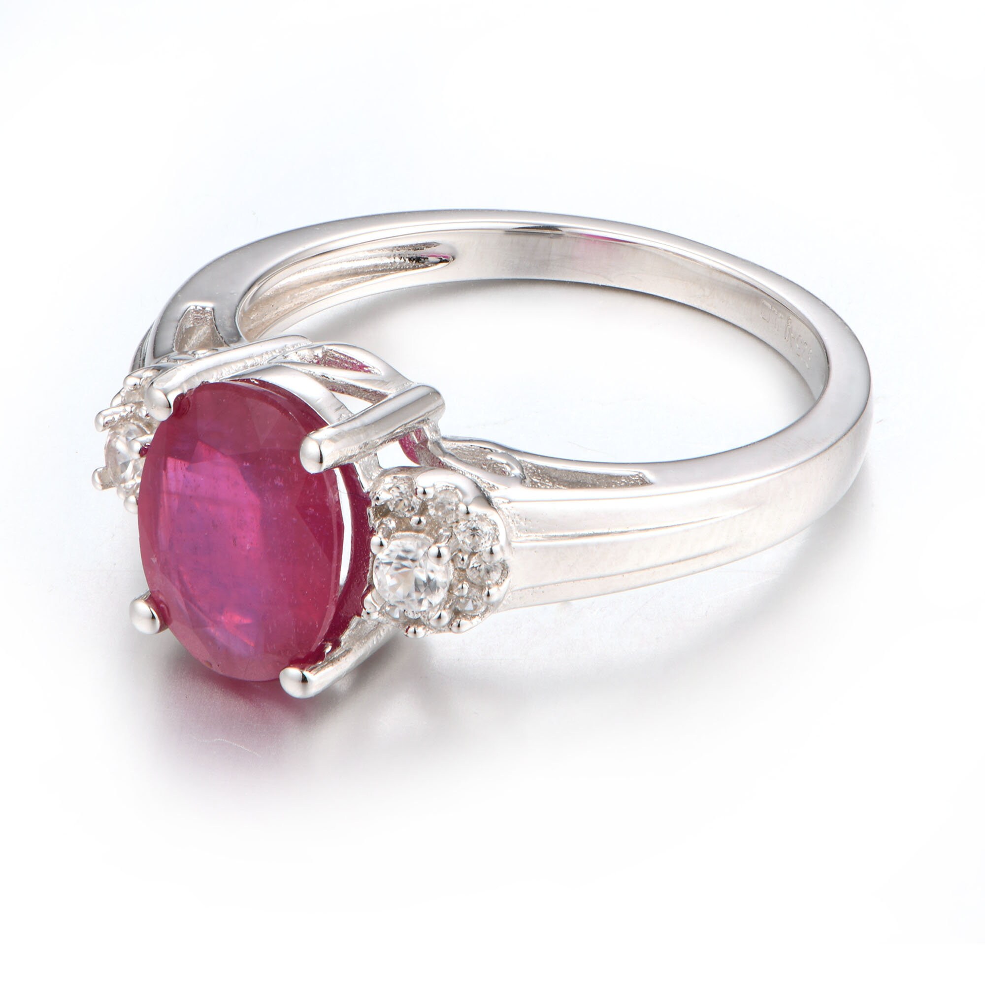 Glass Filled Ruby Ring, Ruby Silver Ring, July Birthstone, Statement Ring, Engagement Gemstone ...