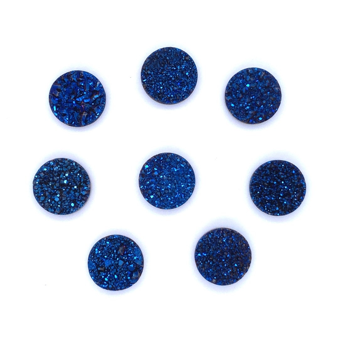 Blue Drusy Normal Cut Stone Lot Round Shape Gemstones AAA - Etsy