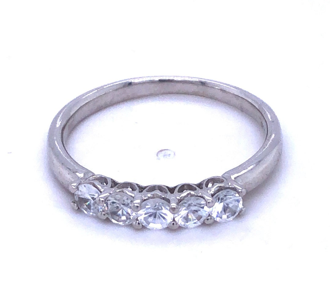 Natural White Zircon Ring Round White Zircon Ring Zircon - Etsy
