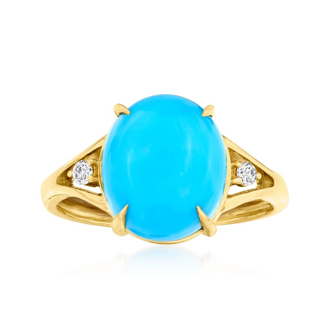 Sleeping Beauty Turquoise Ring/natural Round Turquoise Ring/ December ...