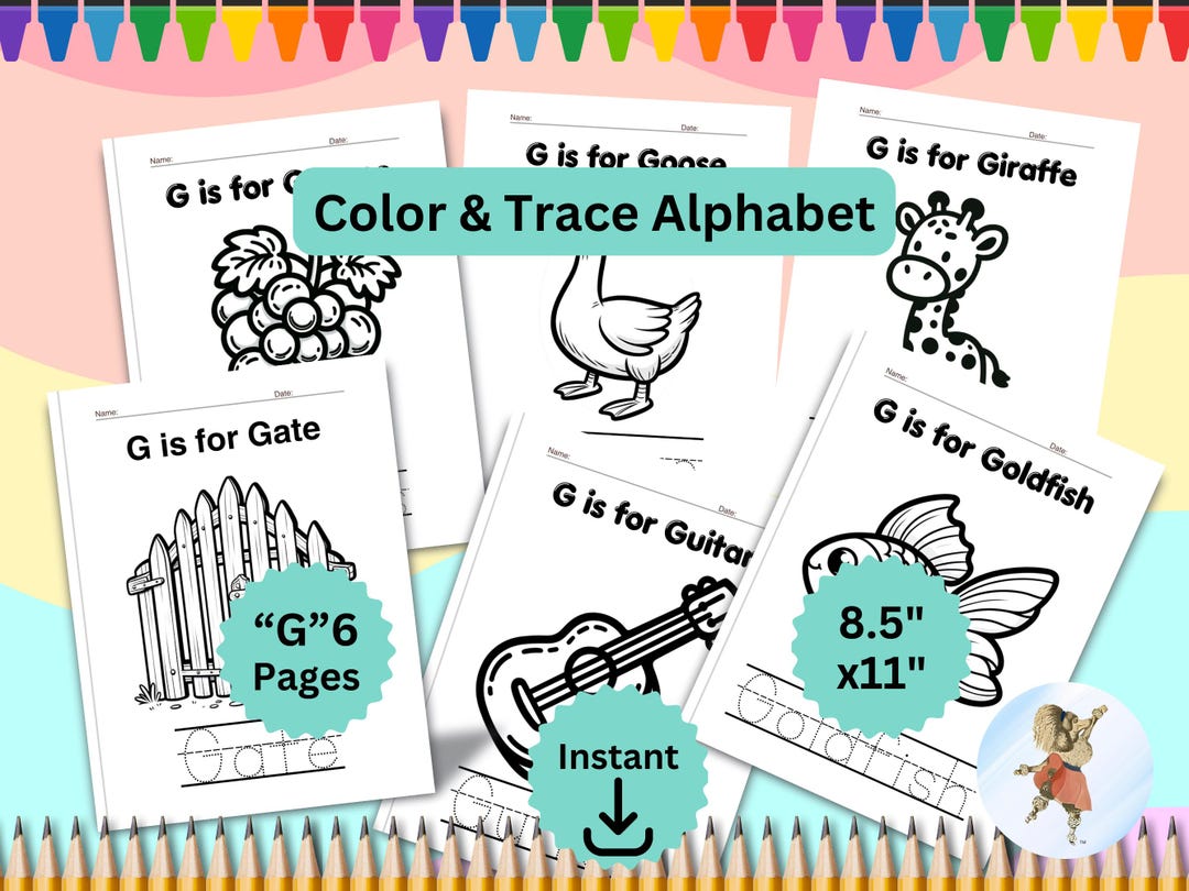 Kids Trace ABC Worksheet Coloring Book Page Handwriting Practice ...