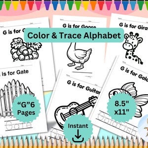 Kids Trace ABC Worksheet Coloring Book Page Handwriting Practice ...