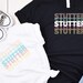 Retro Stutter Stagger Text Stuttering Unisex T-shirt Gift for People ...
