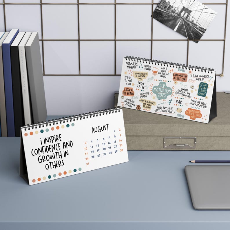 SLP Affirmation 2026 Desk Calendar Gift for Speech Pathologist, Speech ...