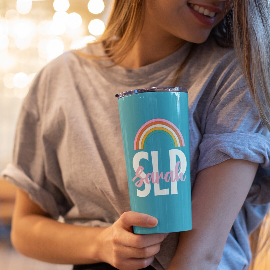 SLP Custom Tumbler 20oz, Speech Path Coffee Mug, Stainless Steel Coffee ...
