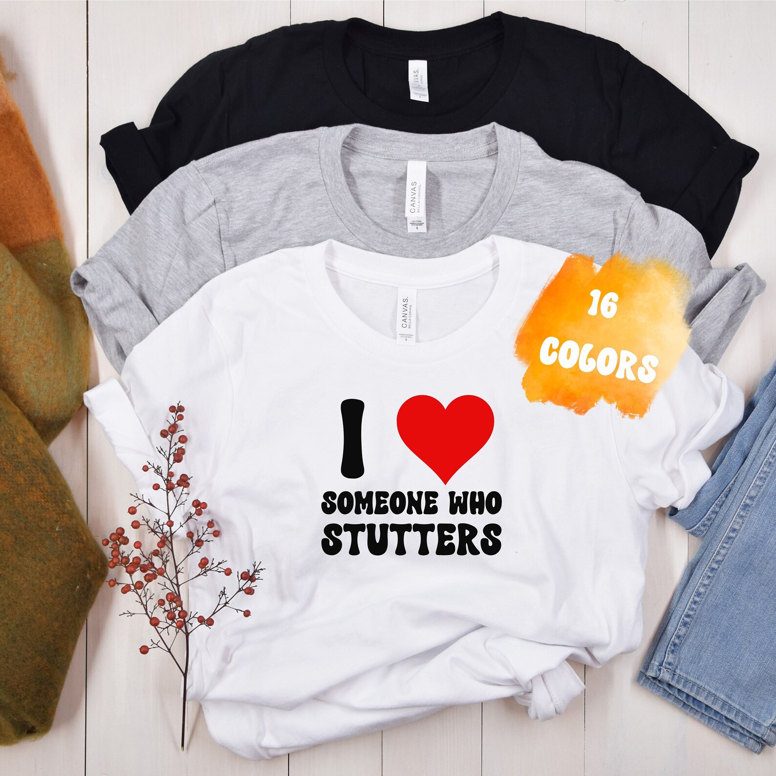 Stuttering T-shirt, I Love Someone Who Stutters, Unisex T-shirt, Gift ...