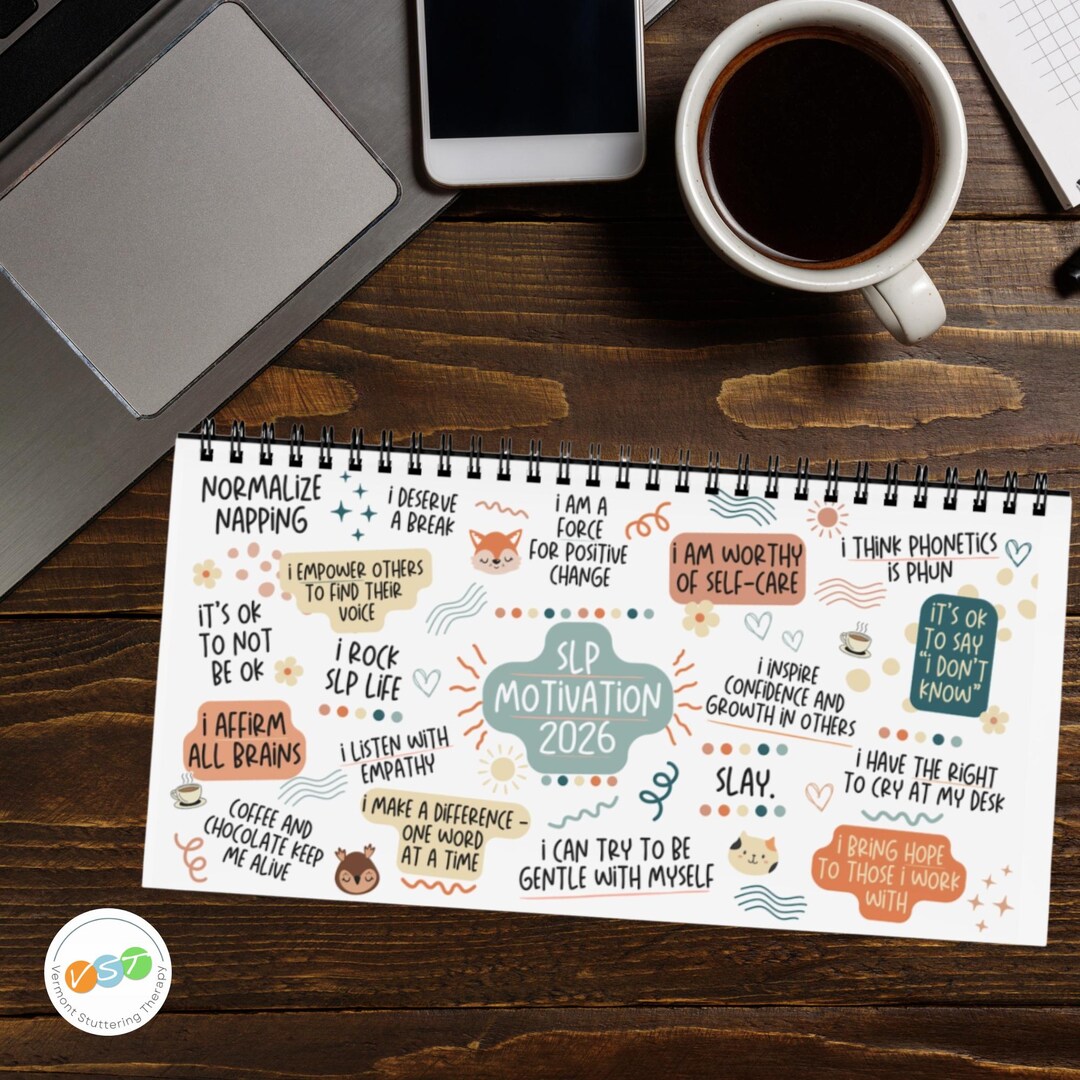 SLP Affirmation 2026 Desk Calendar Gift for Speech Pathologist, Speech ...