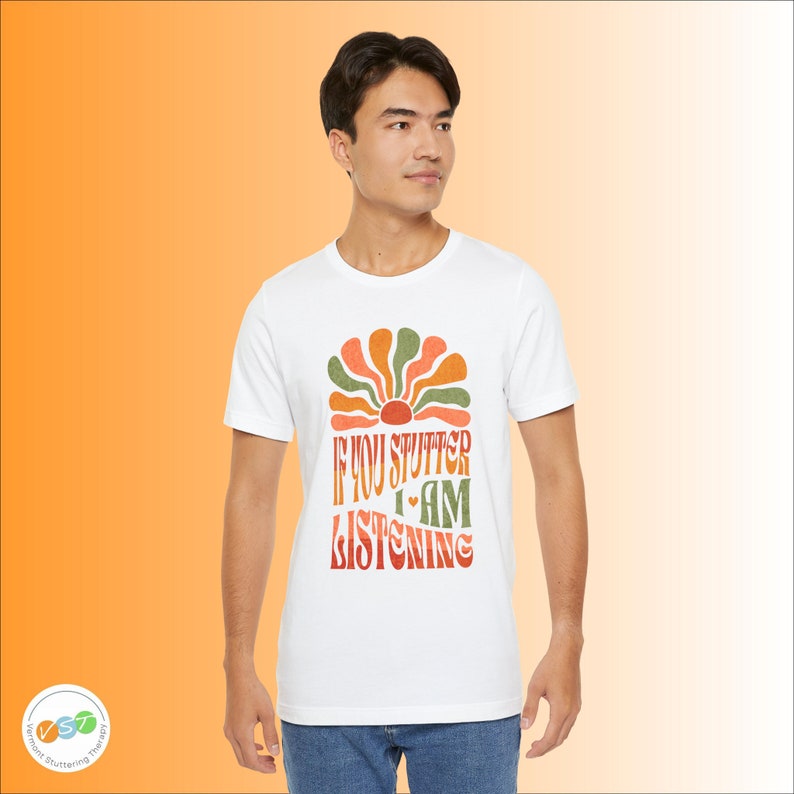 Stuttering Awareness Retro Sun Tshirt, Boho Stuttering Awareness Gift ...