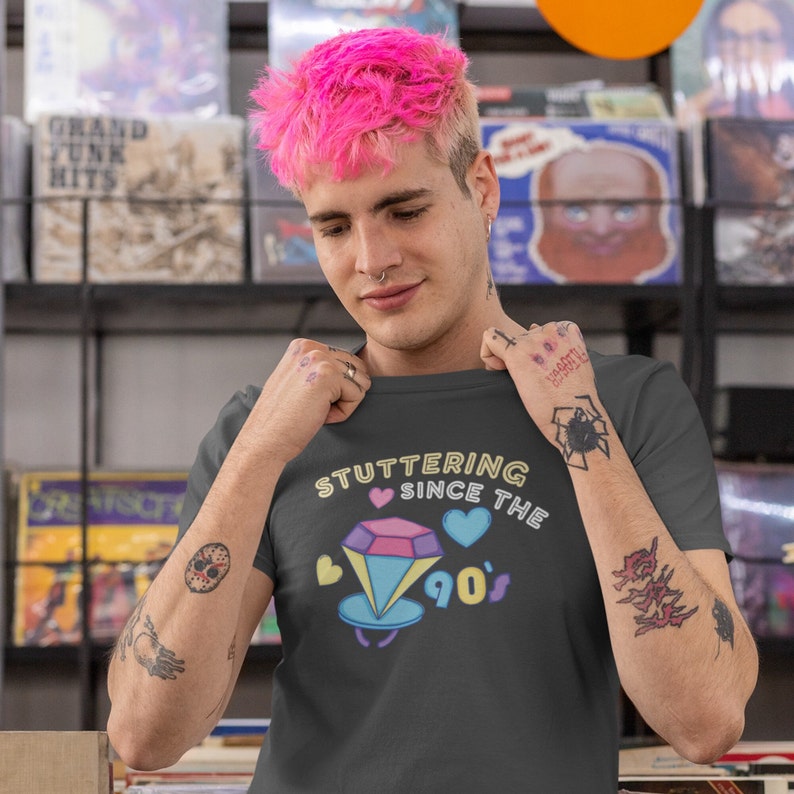 Stuttering T-shirt, 90s Retro Shirt, Unisex T-shirt, Gift for Stutterer ...