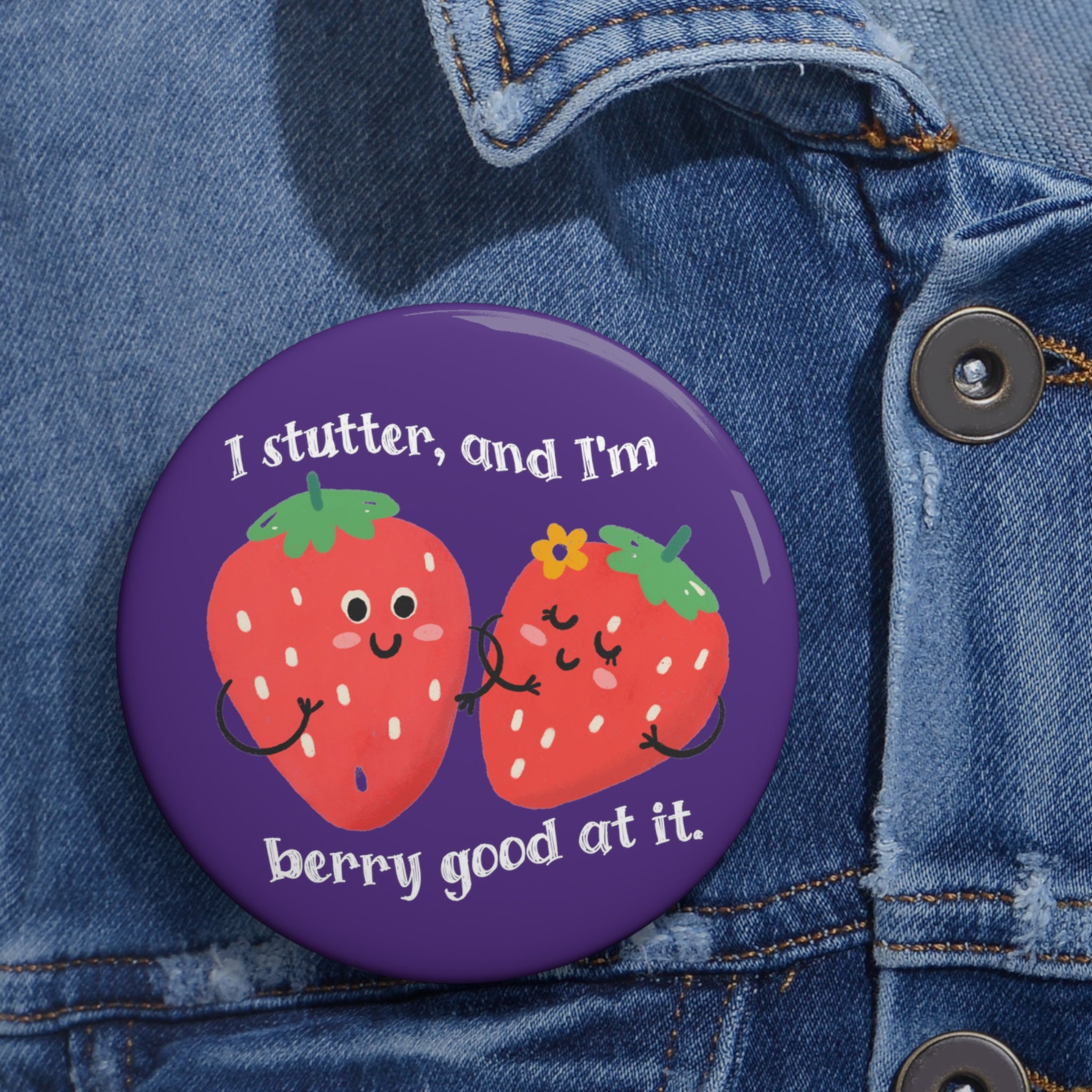 Stuttering Pin Button Gift for Person Who Stutters, I Stutter and I'm ...