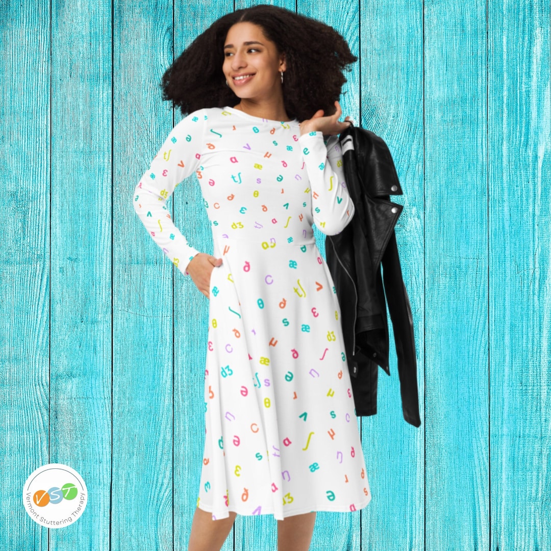 IPA Phonetic Symbol Gift for SLP and Slpas, All-over Print Long Sleeve ...