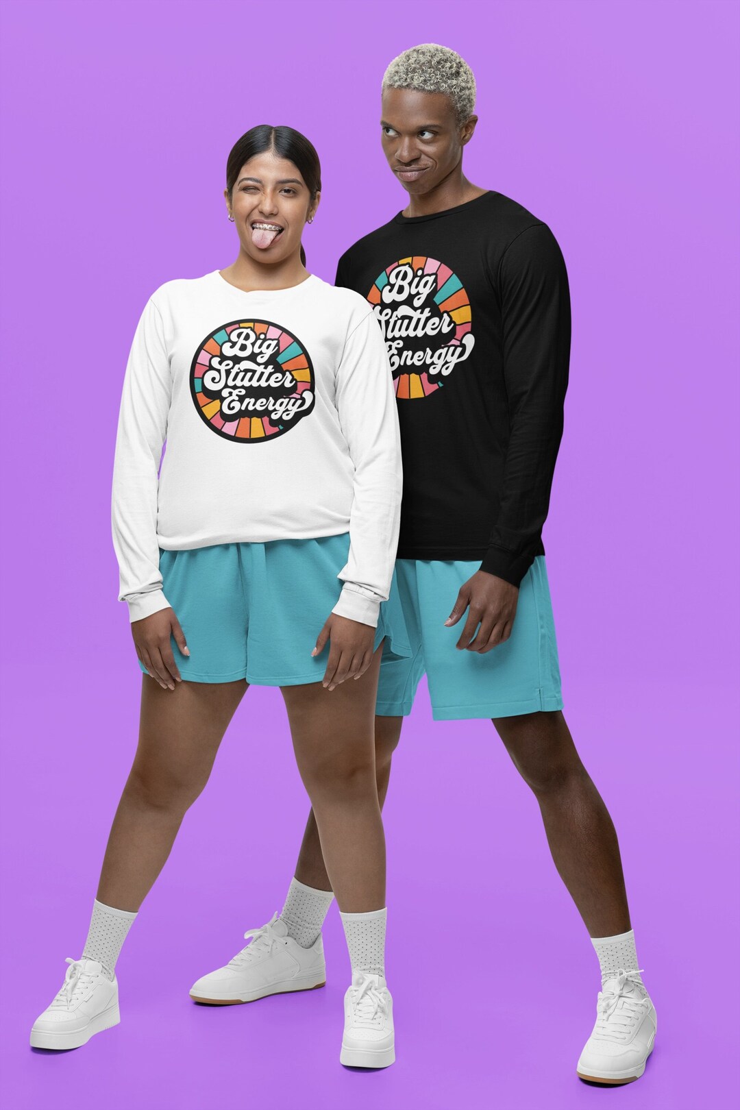 Stuttering Long Sleeve Shirt for Person Who Stutters, Big Stutter ...