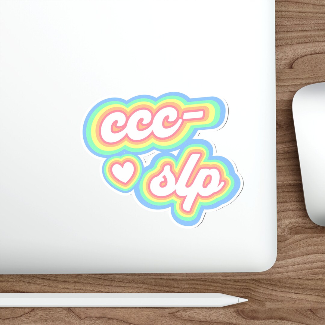Sticker Gift SLP, Retro CCC-SLP Sticker, Cute Speech Path Sticker Gift ...