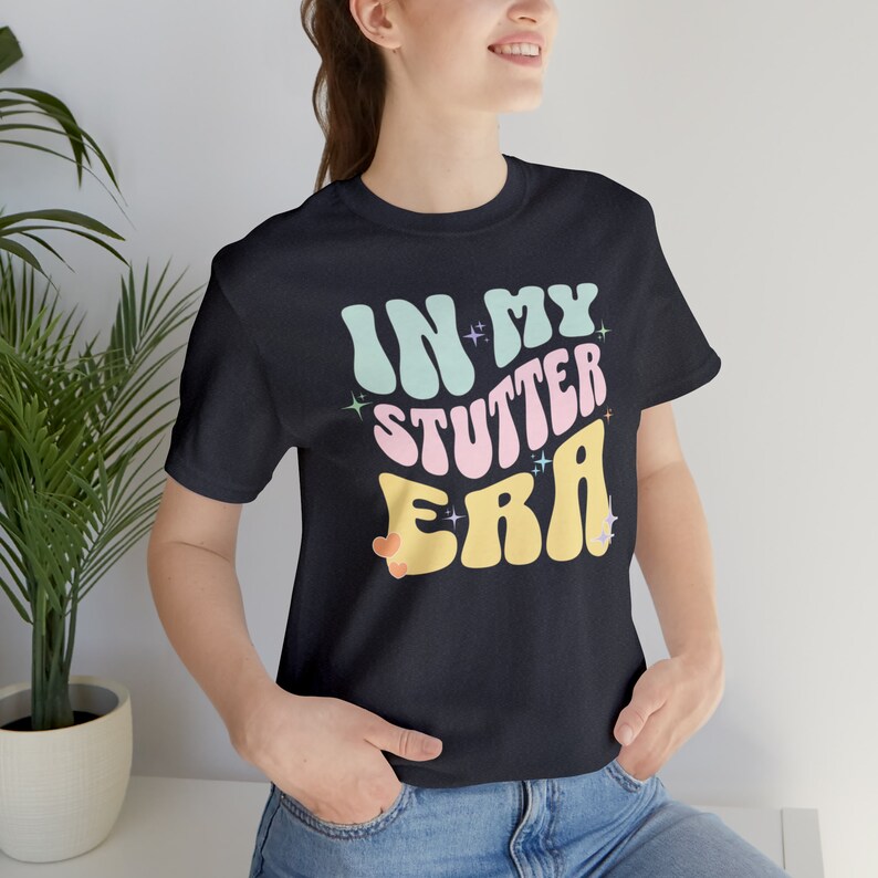 In My Stutter Era Pastel Retro T-shirt for Person Who Stutters ...