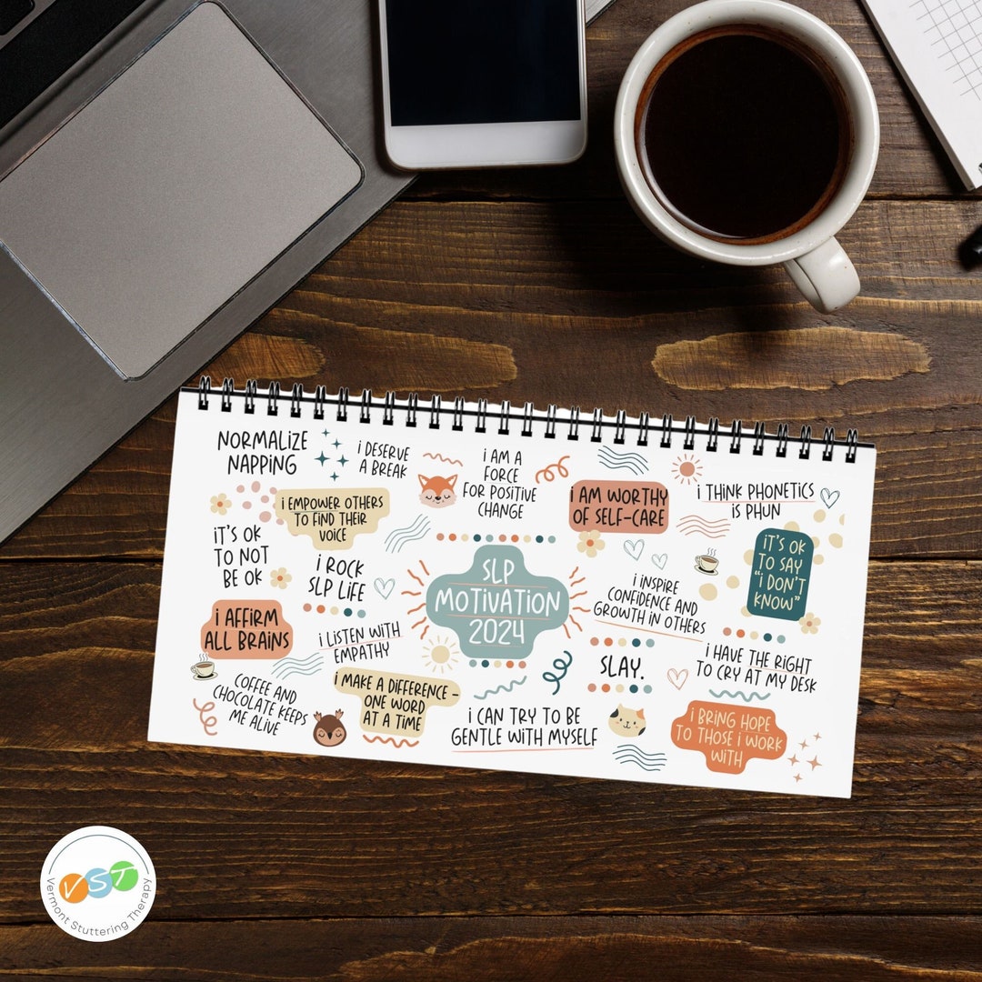 SLP Affirmation Desk Calendar Gift for Speech Therapist, Speech Path ...