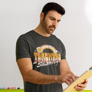 Teachers Stutter Too Retro T-shirt, Rainbow Stuttering Shirt for ...