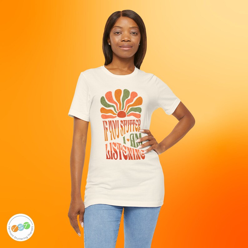 Stuttering Awareness Retro Sun Tshirt, Boho Stuttering Awareness Gift ...