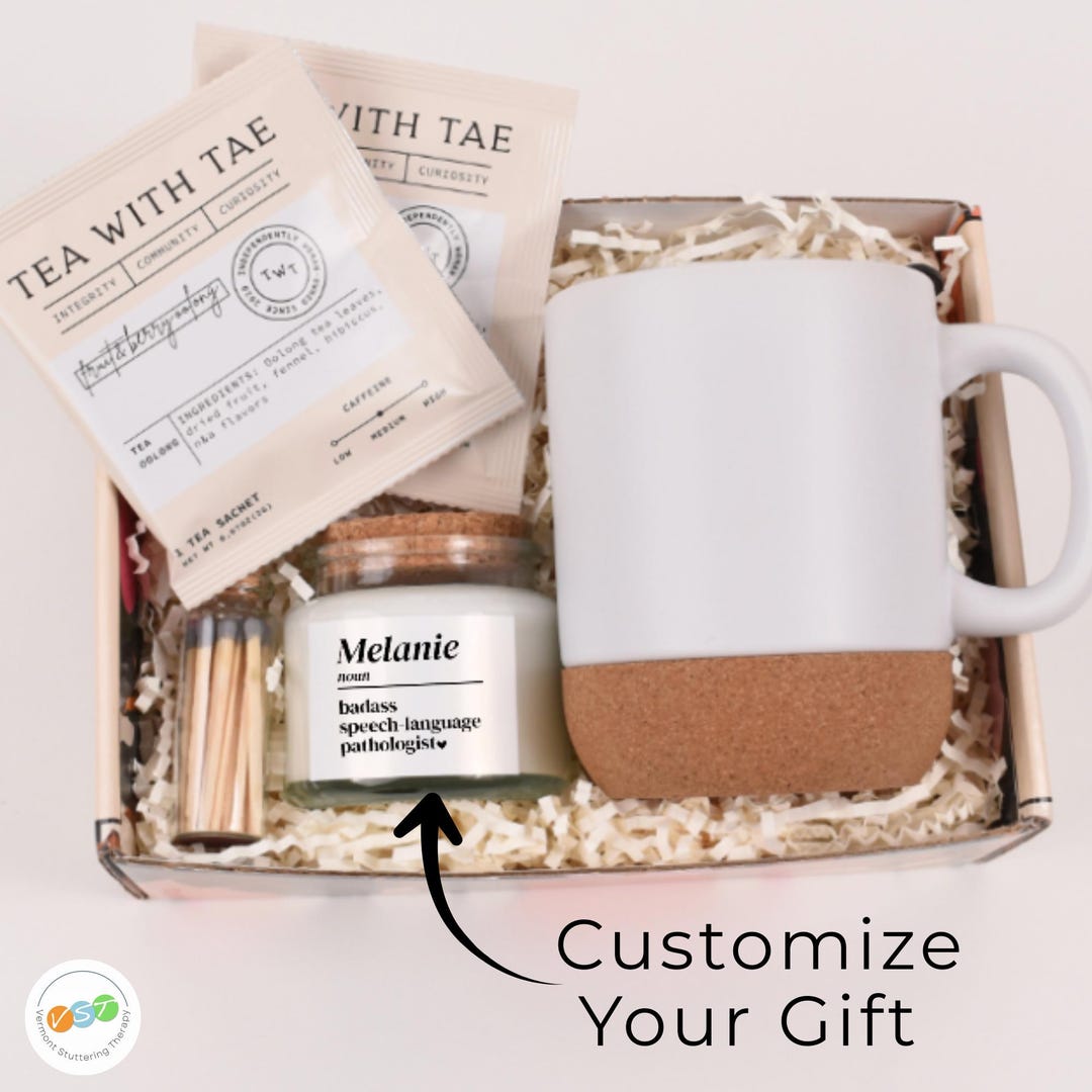 Personalized SLP Mug Candle Tea Gift Set Custom Badass Speech-language ...