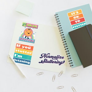 Stuttering Sticker Sheet, 8.5 X 11 or 4 X 6, Four Stuttering Awareness ...