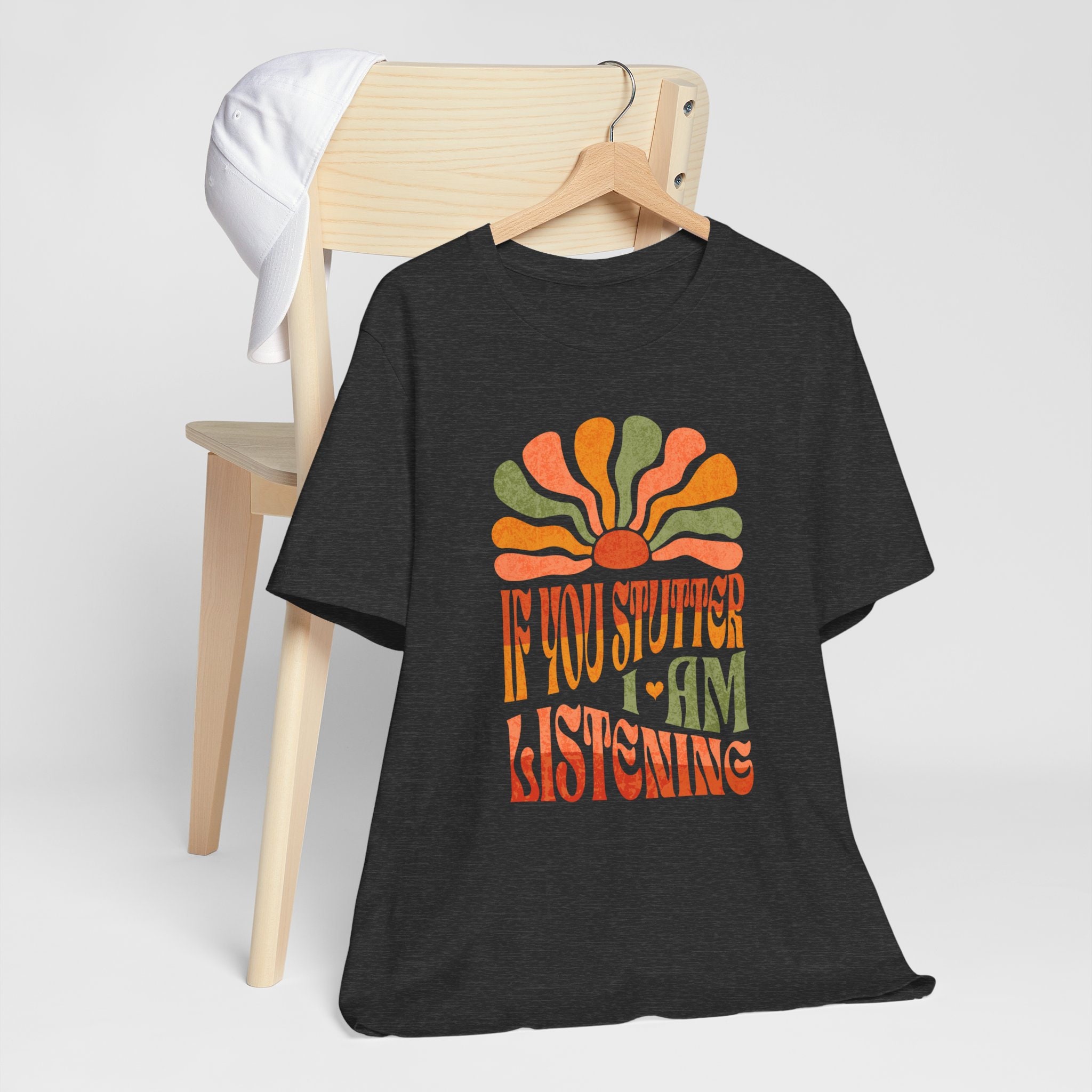 Stuttering Awareness Retro Sun Tshirt, Boho Stuttering Awareness Gift ...