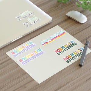 Stuttering Sticker Sheet, 8.5 X 11" or 4 X 6", Four Stuttering ...