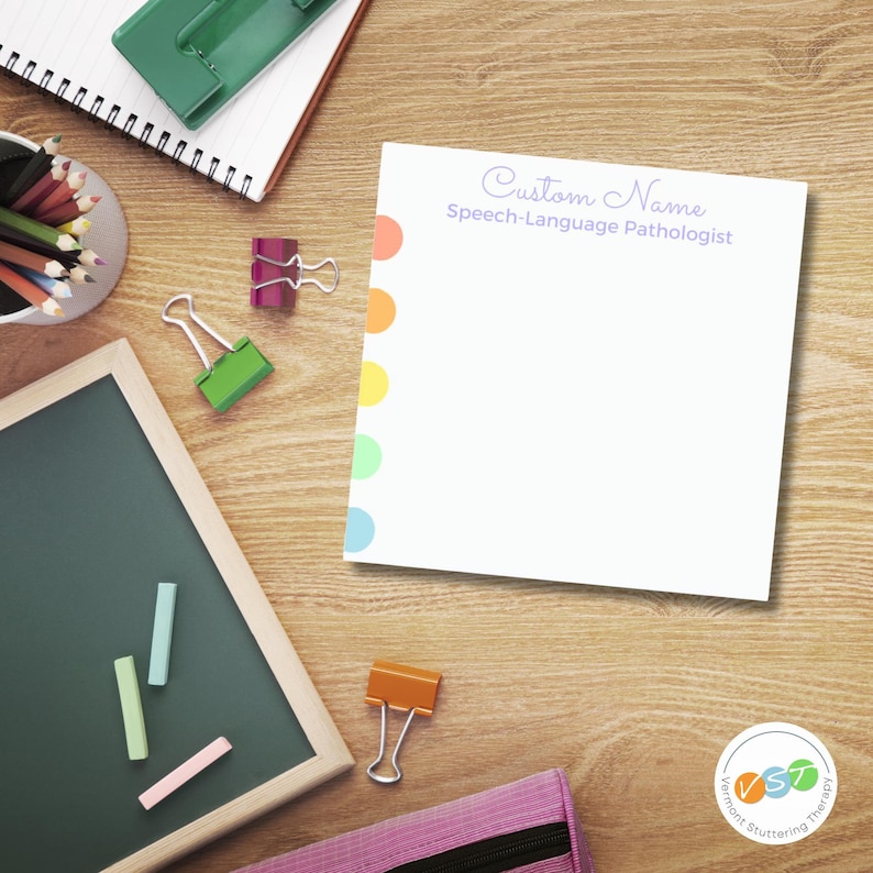 Custom SLP Sticky Note Pad, Speech Path Sticky Note Gift, Personalized ...