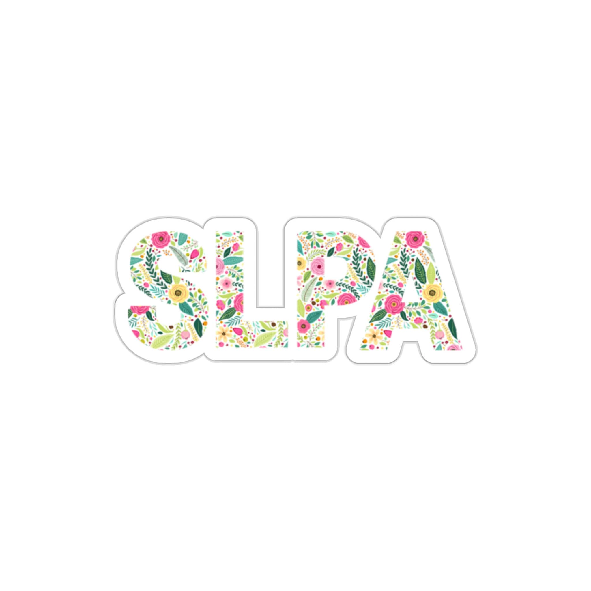 SLPA Sticker Gift, Floral SLPA Sticker, Cute Speech Path Assistant ...