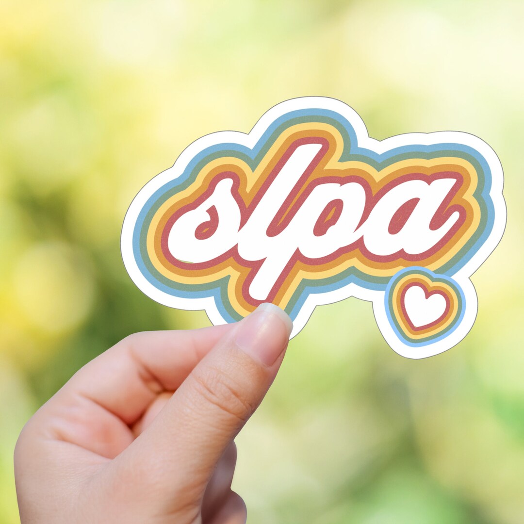 Retro SLPA Sticker Gift for Speech-language Pathology Assistant, Cute ...