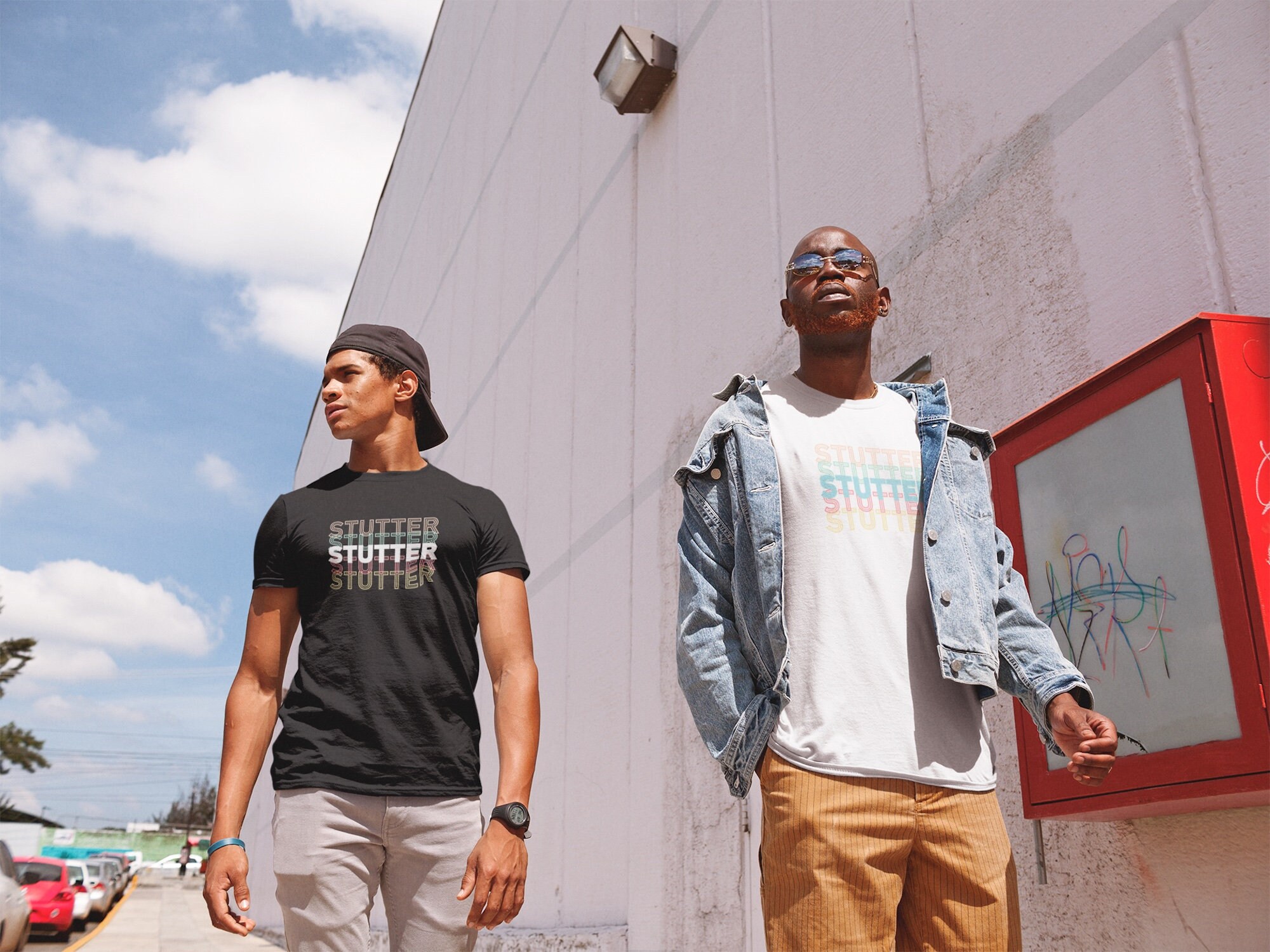 Retro Stutter Stagger Text Stuttering Unisex T-shirt Gift for People ...