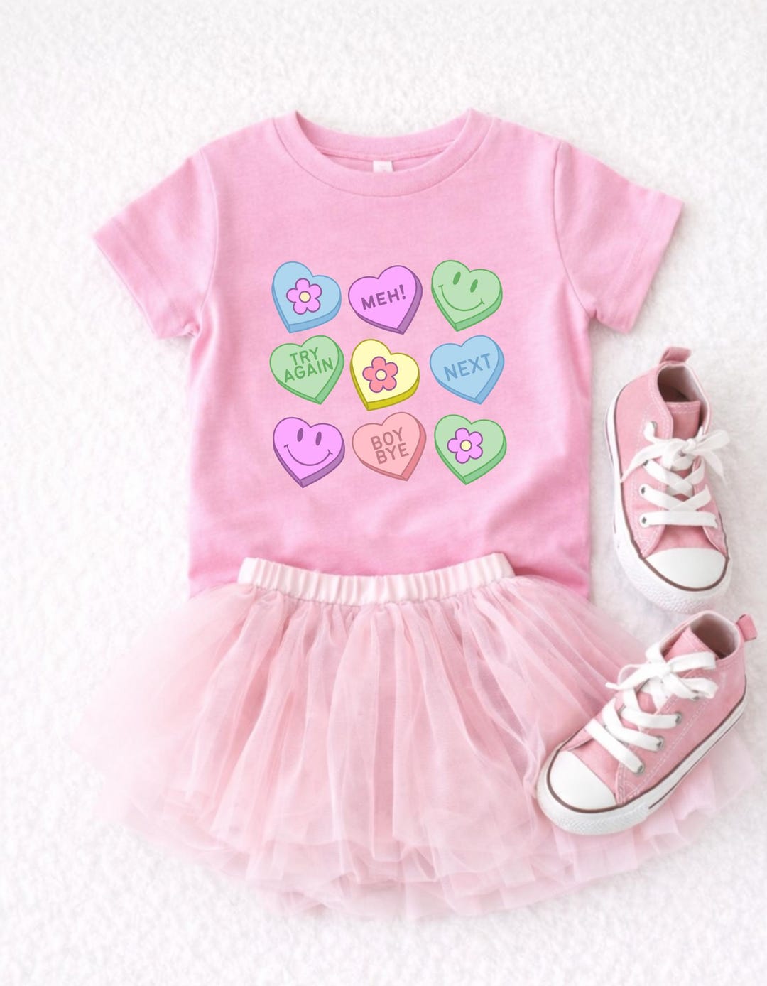 Retro Candy Hearts Graphic SVG PNG | Kids Valentine Shirt Design ...