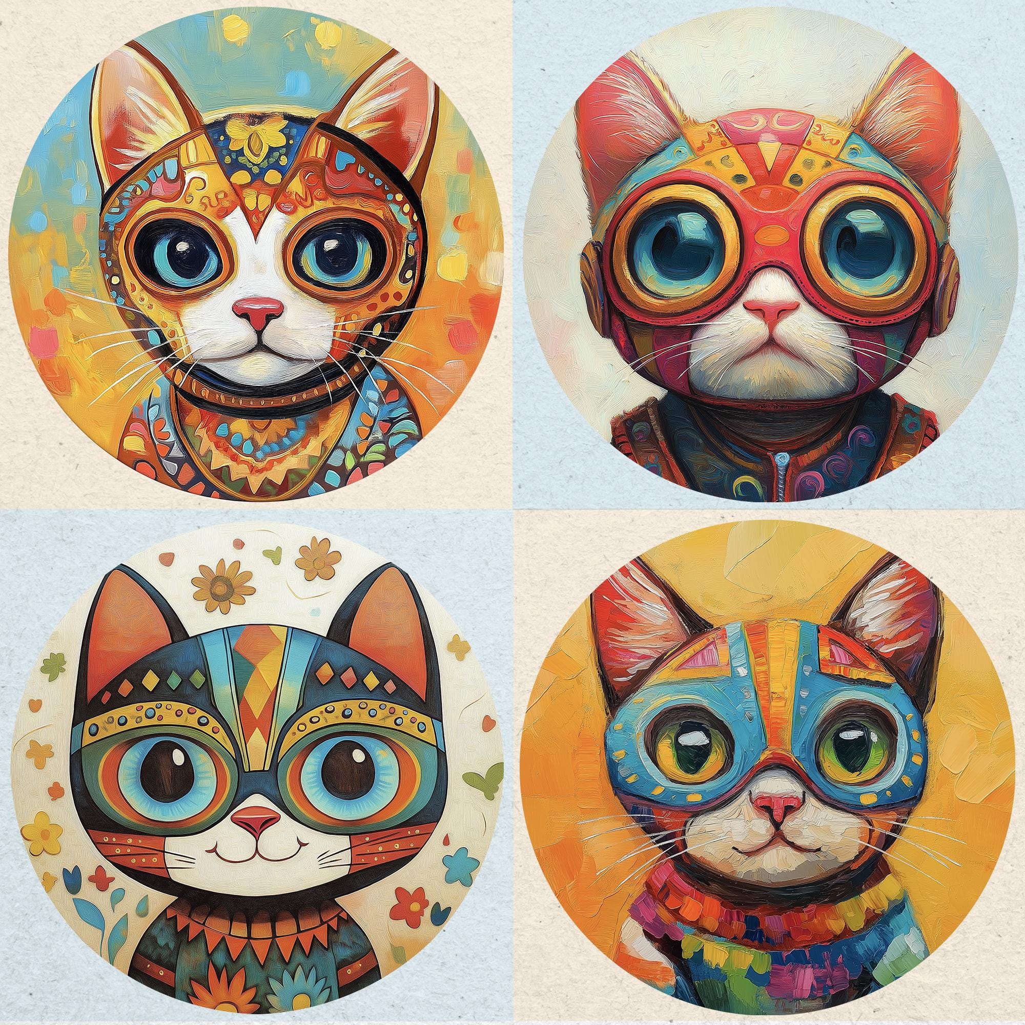 Unique Mexican Luchador Cat & Kitten Clipart, Cute Cat Wrestler ...