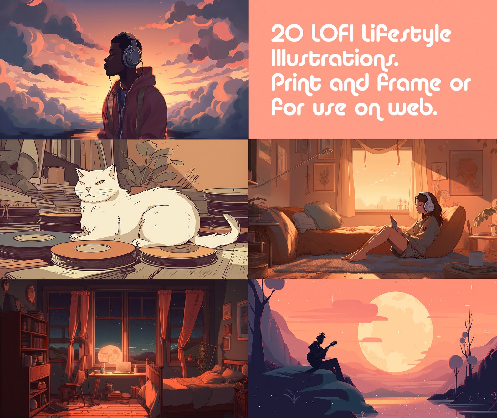 20 Hi-res Chill LOFI Music Lifestyle Landscape Images for Your ...