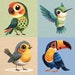 Chirpy Bird Wonders Bundle - 20 Adorable Assorted Bird PNG Clip Art ...