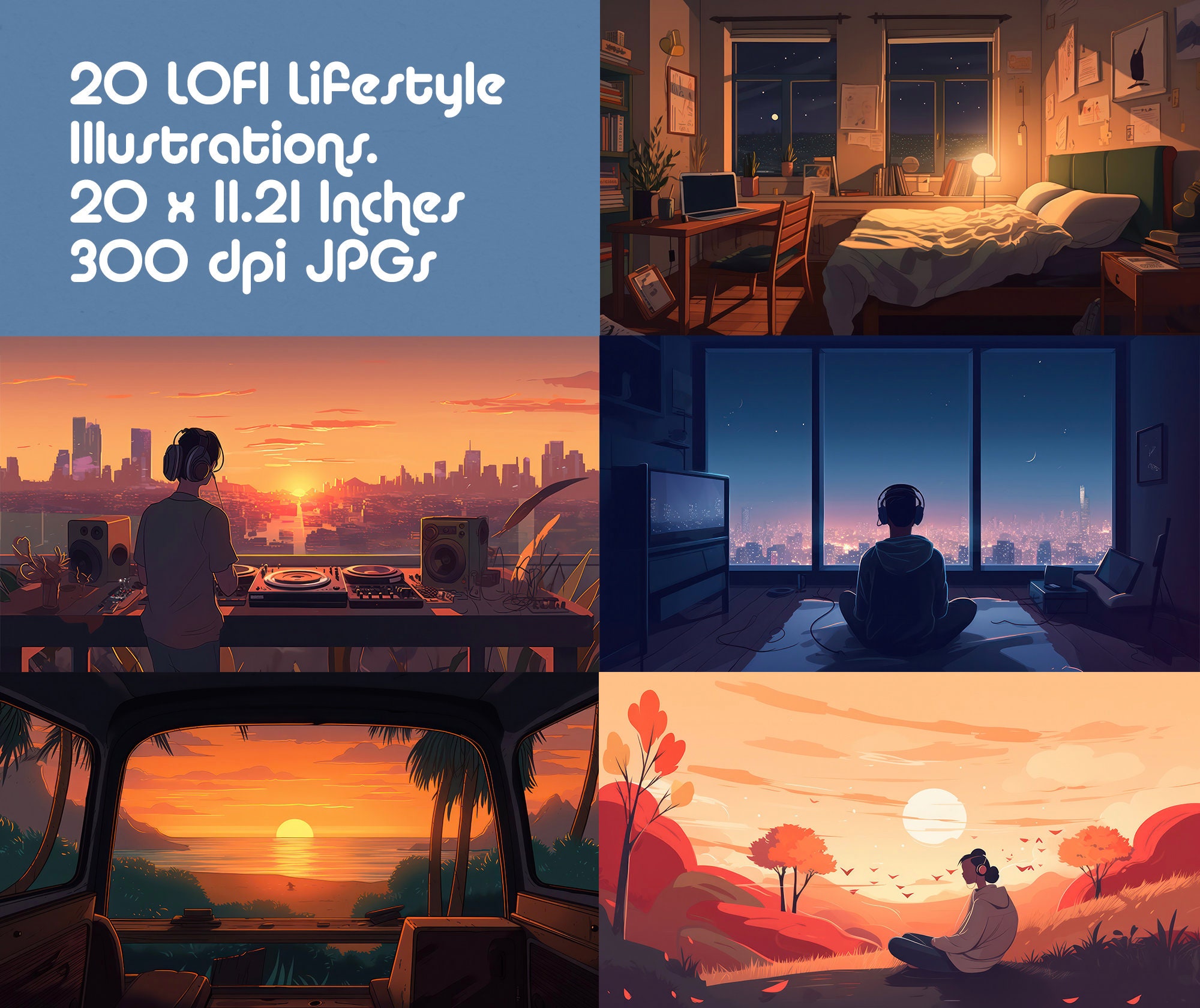 20 Hi-res Chill LOFI Music Lifestyle Landscape Images for Your ...
