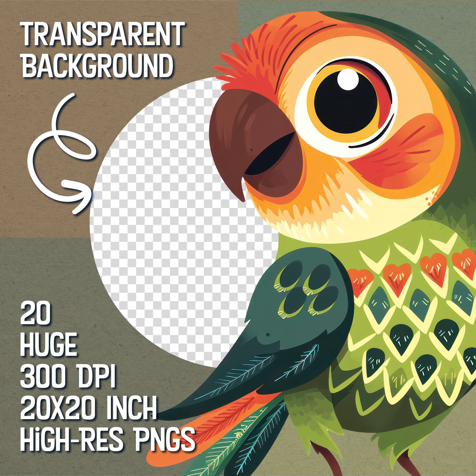 Chirpy Bird Wonders Bundle 20 Adorable Assorted Bird PNG Clip Art ...