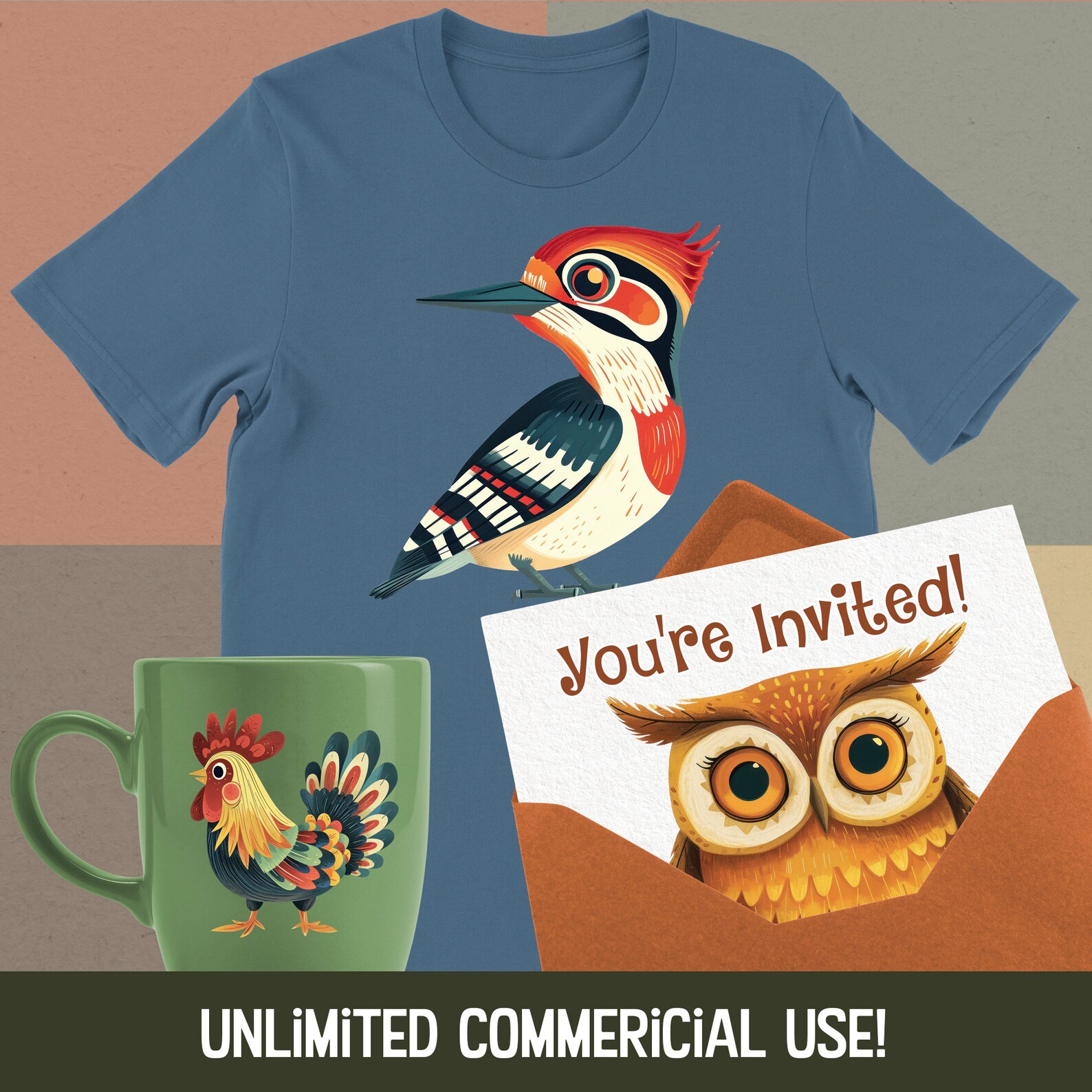 Chirpy Bird Wonders Bundle - 20 Adorable Assorted Bird PNG Clip Art ...