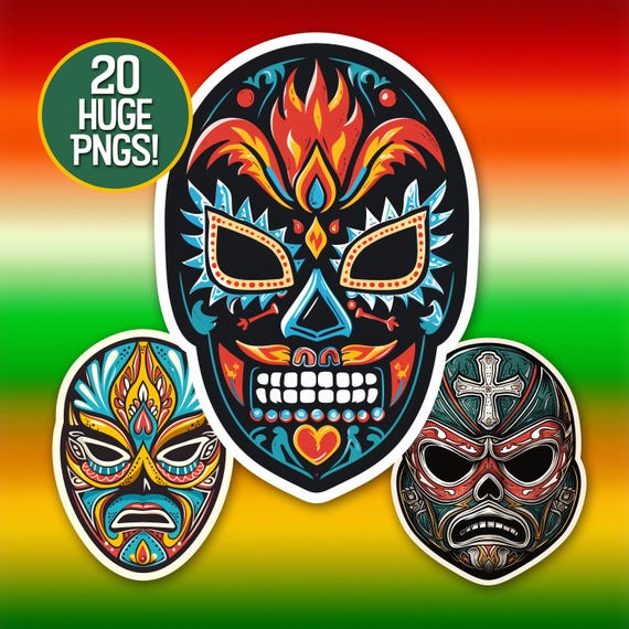 Lucha Libre Mask Clip Art Free Vectors | Wrestling Mask 6