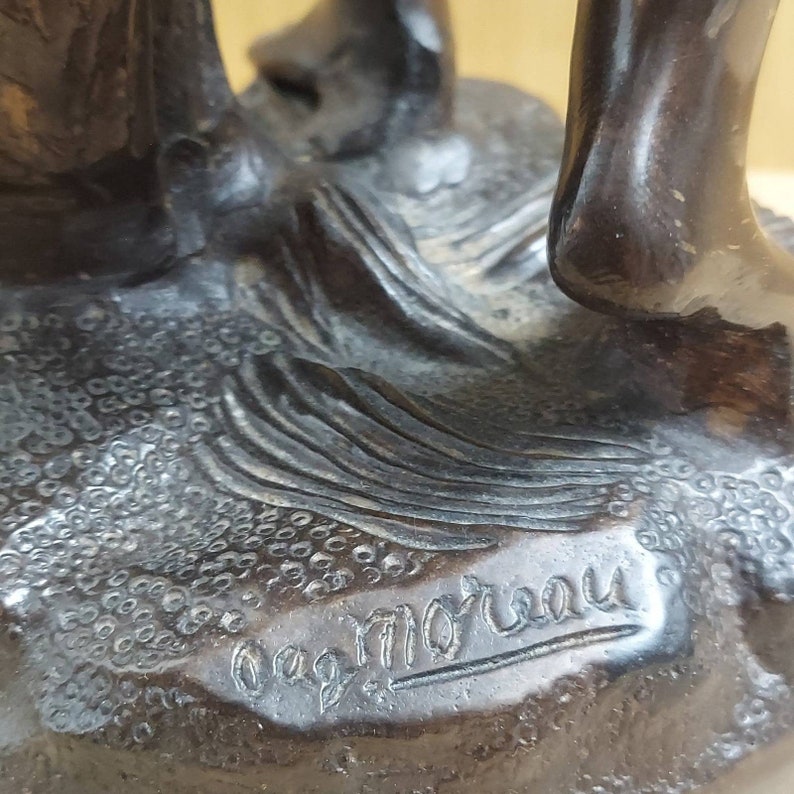 Antique Auguste Moreau 'girl Holding Sitting Bird' 15.5 12lbs Bronze ...