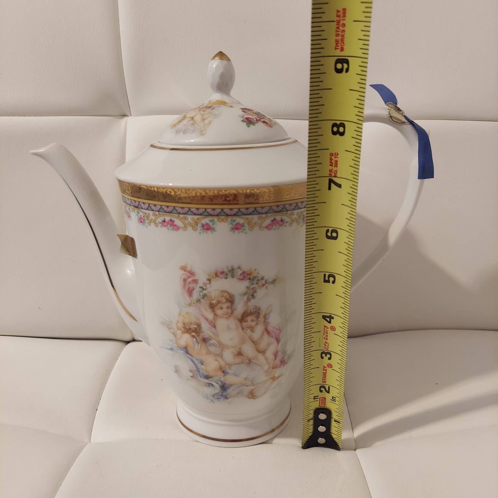 RARE Vintage Depos T Limoges 24K Porcelain 9 Coffee Carafe / Teapot w ...
