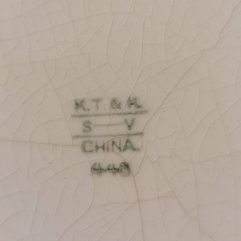 Antique KT&K Co. Semi Vitreous Porcelain White Gilted 16.5" Wash Bowl - Etsy