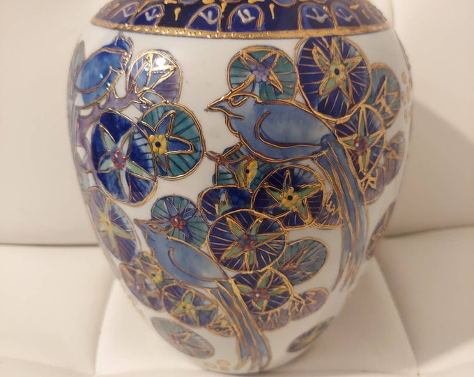 RARE Antique Marked SATSUNA Hand Painted Japanese Satsuma 7" Porcelain ...