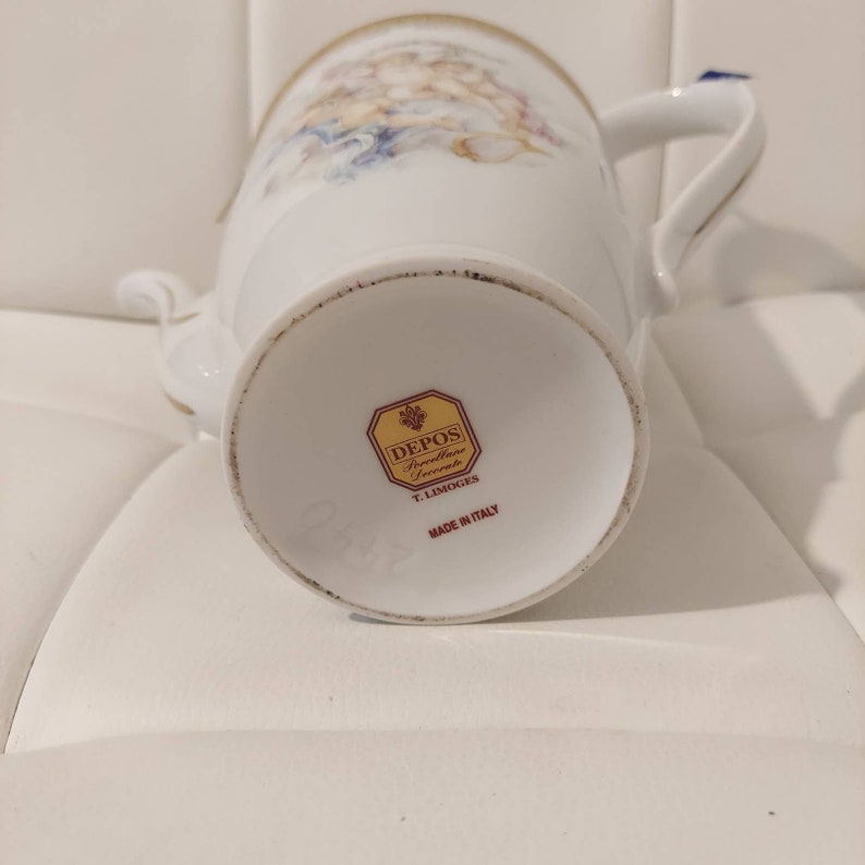 RARE Vintage Depos T Limoges 24K Porcelain 9 Coffee Carafe / Teapot w ...