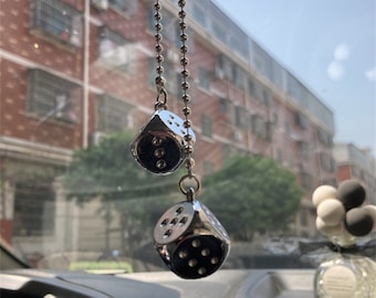 Black Fuzzy Dice With Purple Sparkle Hearts and Chain or Cord - Etsy