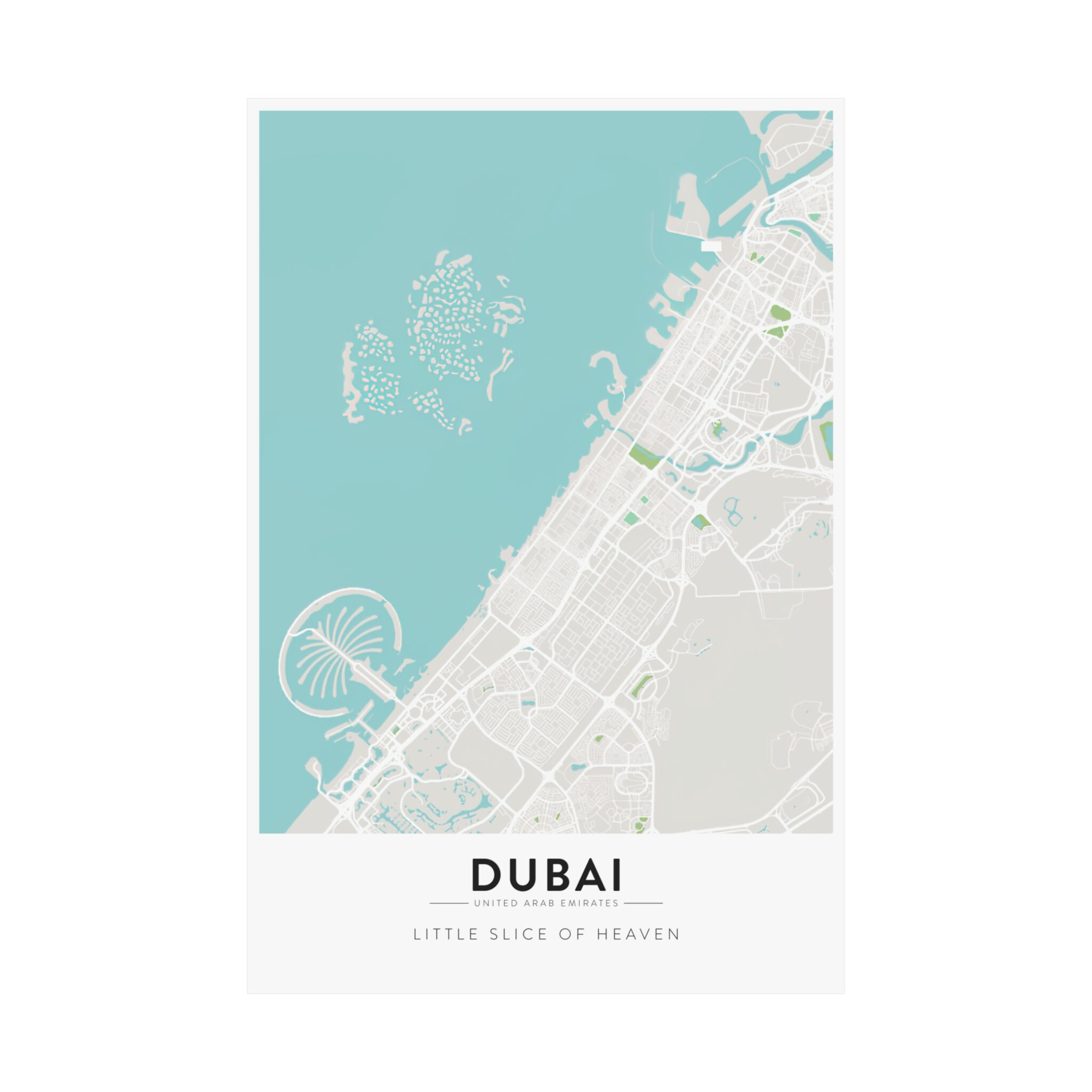 Dubai Map - Matte Vertical Posters - Etsy
