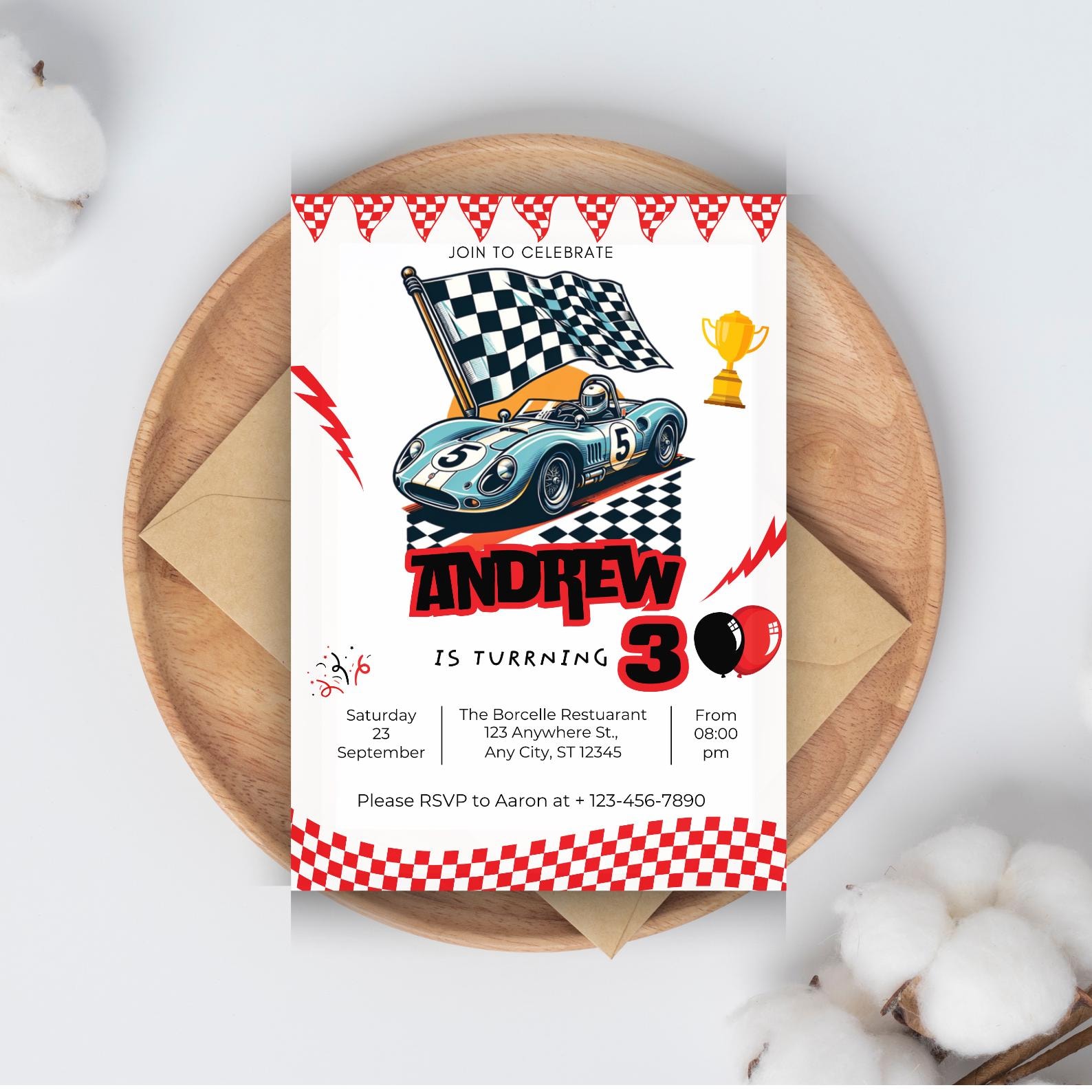 Hot Wheels Birthday Invite Template - Editable Race Car Party ...