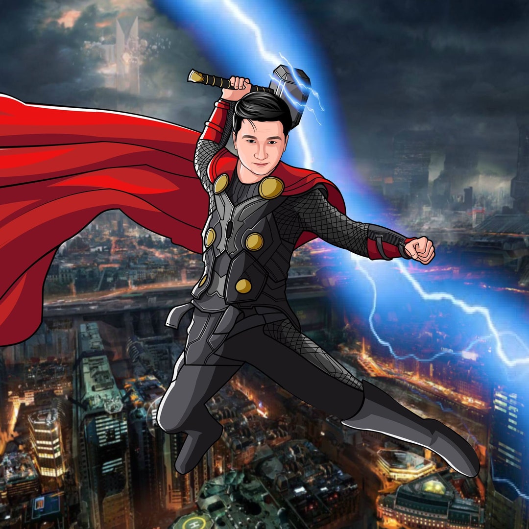 Superhero Portrait From Your Photo Custom Superhero Portrait - Etsy