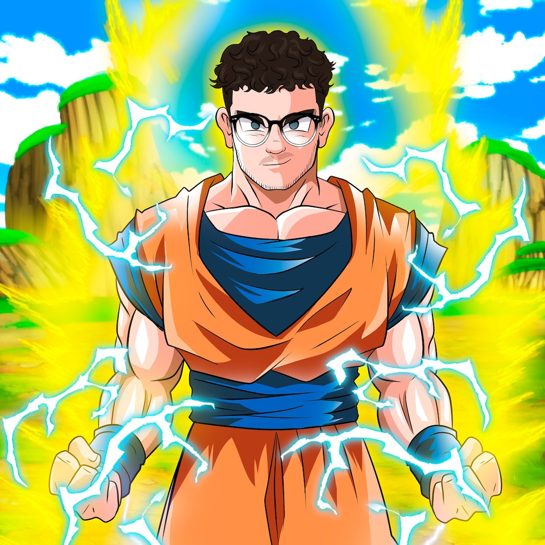 Unique Portrait Dragon Ball Z, Family Illustration, Fathers Day Gift ...