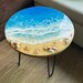 Ultra Realistic Blue Ocean Resin Table Round Epoxy Ocean Coffee Table ...