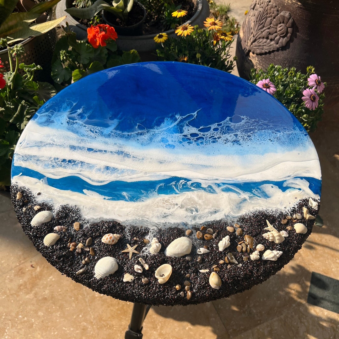 Ultra Realistic Ocean Table Top for Coffee Table 24 Inches Beach Themed ...