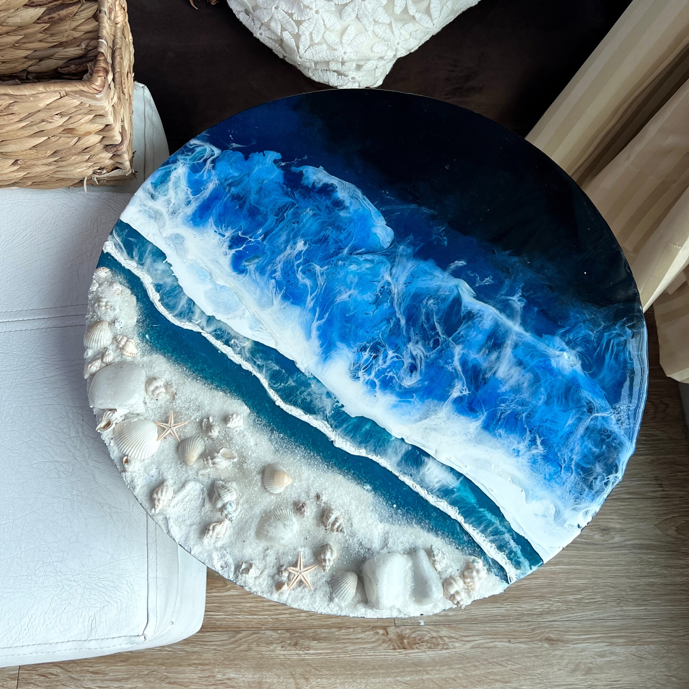 Ultra Realistic Ocean Table Top for Coffee Table 24 Inches Beach Themed ...